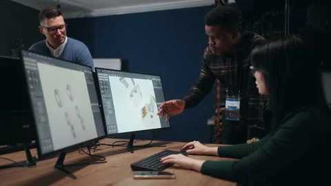 3D modelling for visualization working d... | Stock Video | Pond5