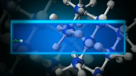 3d Molecule animation | Stock Video | Pond5
