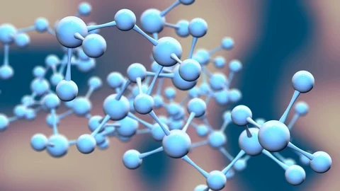 3d molecules rotating in abstract space,... | Stock Video | Pond5