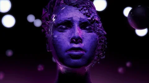 3D motion graphics of a female face mode... | Stock Video | Pond5