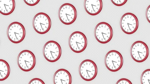 3D Moving and Rotating Clocks Animation ... | Stock Video | Pond5