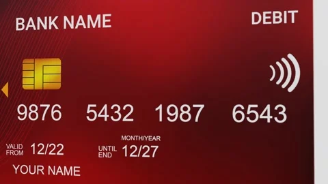 3D multiple debit cards spinning on whit... | Stock Video | Pond5