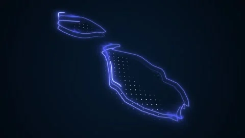 3D Neon Blue Malta Map Borders Outline L... | Stock Video | Pond5