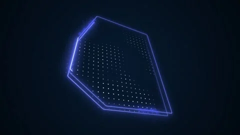 3D Neon Blue Vatican City Holy See Map B... | Stock Video | Pond5