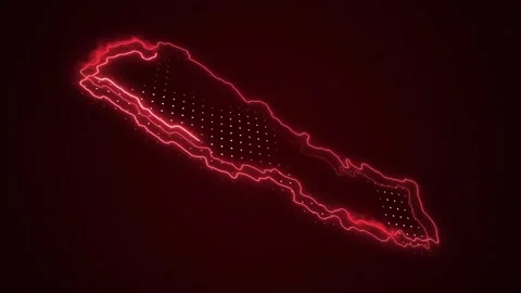3D Neon Red Nepal Map Borders Outline Lo... | Stock Video | Pond5
