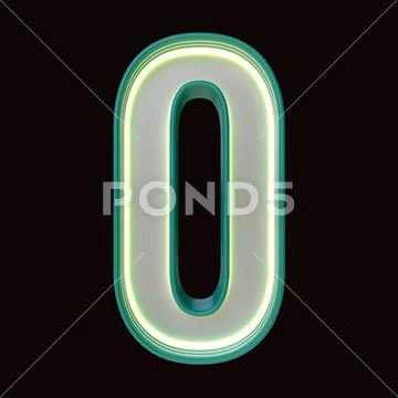 3d Number, Alphabet. Retro 3d number isolated on a black background ...