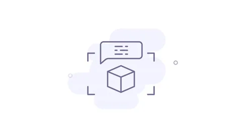 3d object animated outline icon | Stock Video | Pond5