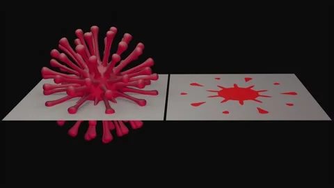 3d object interacting with 2d plane. 3d ... | Stock Video | Pond5