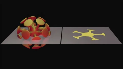 3d object interacting with 2d plane. 3d ... | Stock Video | Pond5