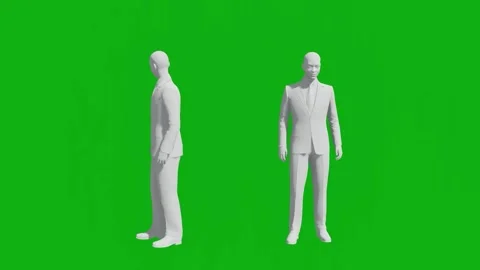 3d office man on green screen looking ar... | Stock Video | Pond5