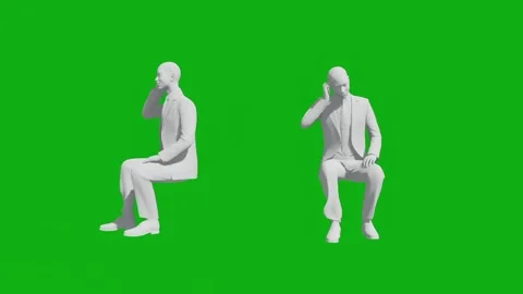 Silhouette Man Talking Green Screen Stock Video Footage | Royalty Free ...
