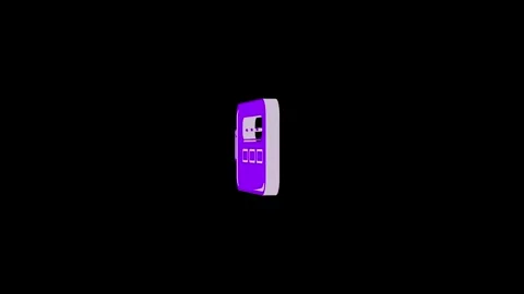 3d pager logo icon loopable rotated purp... | Stock Video | Pond5