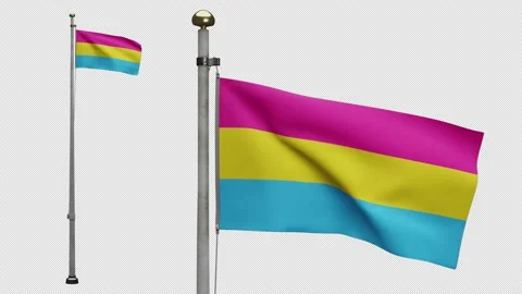 3D Pansexuality flag waving in the wind.... | Stock Video | Pond5