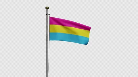 3D Pansexuality flag waving in the wind.... | Stock Video | Pond5