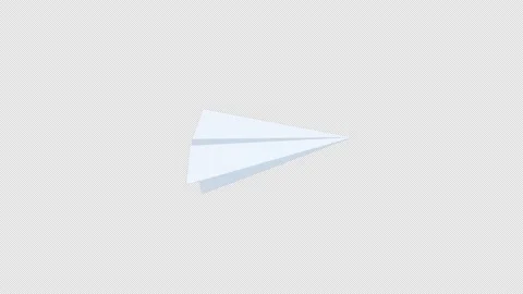 3D Paper Plane Flying Loop Animation Sid... | Stock Video | Pond5