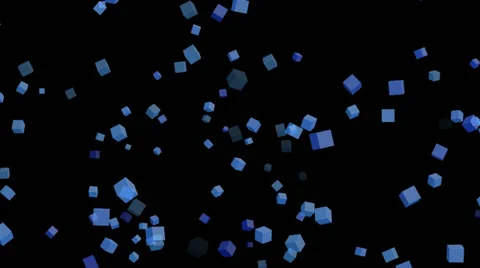 3D particle cubes background loop | Stock Video | Pond5