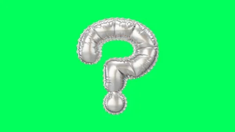 3D Pearl Chrome balloon Question Mark Sy... | Stock Video | Pond5