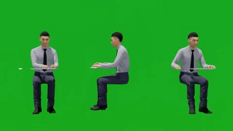 3d people on green screen animated man b... | Stock Video | Pond5