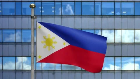 3D, Philippin flag waving on wind. Phili... | Stock Video | Pond5