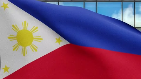 3D, Philippin flag waving on wind. Phili... | Stock Video | Pond5