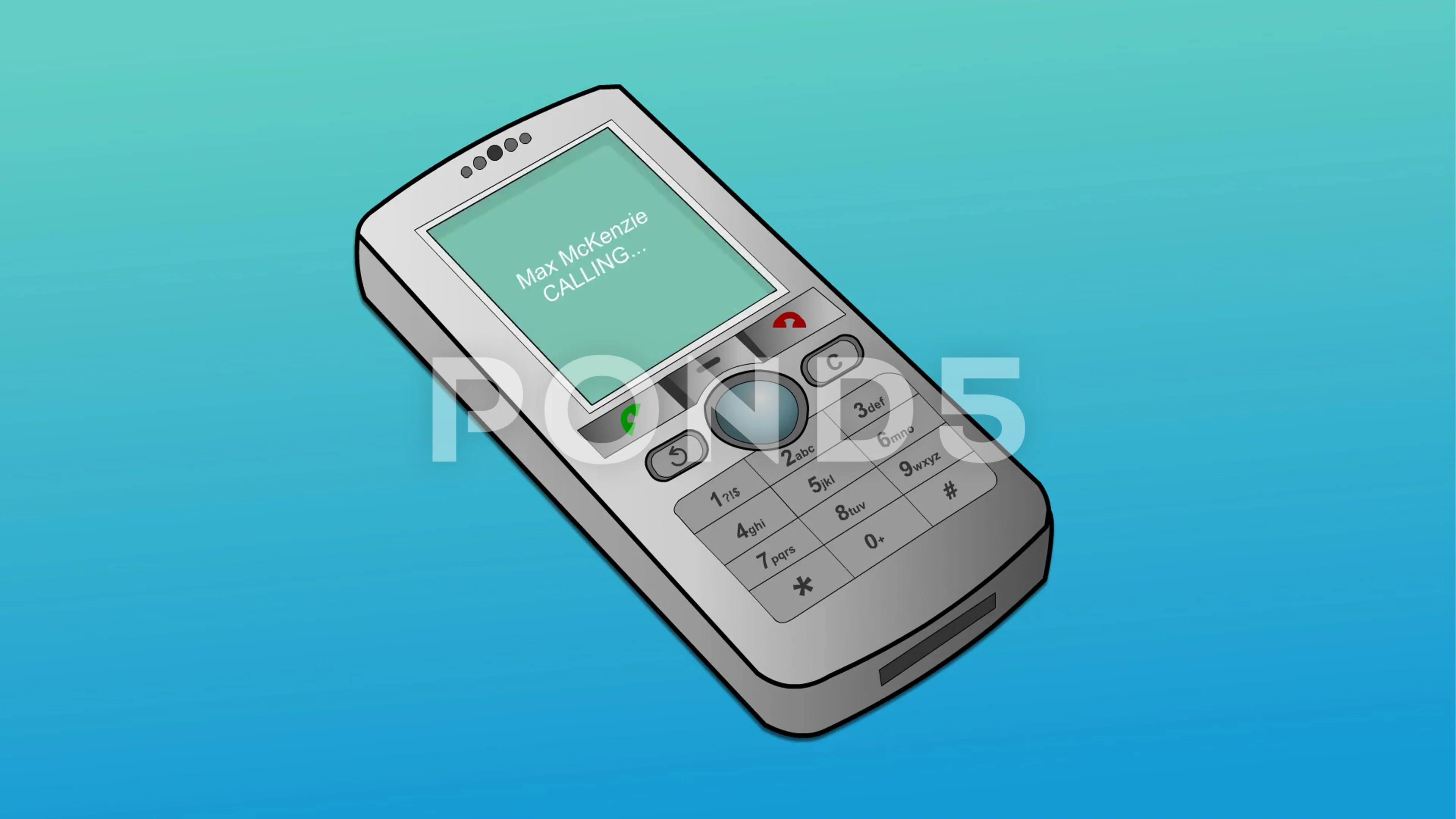 Cartoon Cell Phone Ringing