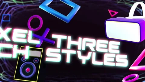 After Effects: 3D Pixel Glitch Gaming Intro #266020276