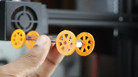 3D printed model car wheels made using 3... | Stock Video | Pond5