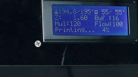 3D printer printing cu on the process an... | Stock Video | Pond5