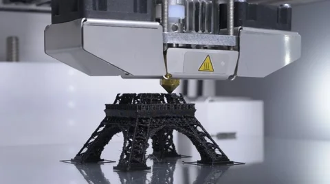 3D printer working, printing a model of ... | Stock Video | Pond5