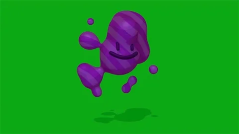 3D purple cartoon virus icon infinite lo... | Stock Video | Pond5