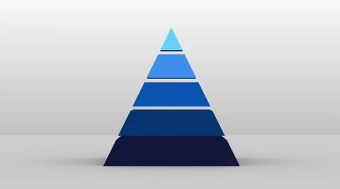 3D Pyramid shape with five layers, vecto... | Stock Video | Pond5