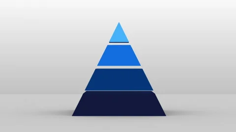 3D Pyramid shape with four layers, vecto... | Stock Video | Pond5