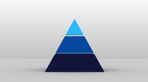 3D Pyramid shape with three layers, vect... | Stock Video | Pond5