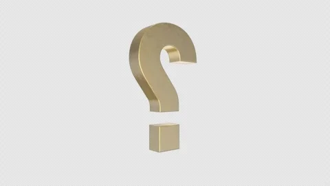 3D Question Mark Rotation Animation Gold... | Stock Video | Pond5