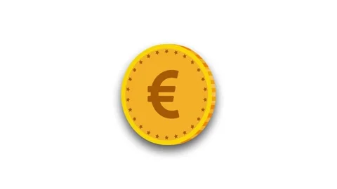 Euro Coin Isolated Stock Footage ~ Royalty Free Stock Videos | Pond5