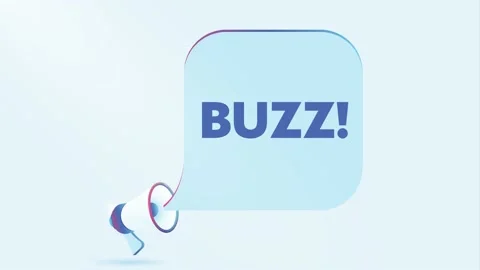 3d realistic megaphone with buzz speech ... | Stock Video | Pond5