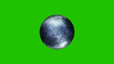 3d realistic Pluto rotated green backgro... | Stock Video | Pond5