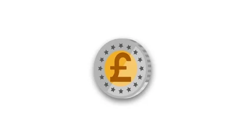 3D realistic Pound coin looped animation... | Stock Video | Pond5