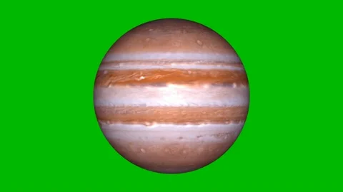 3d realistic rotated Jupiter green backg... | Stock Video | Pond5