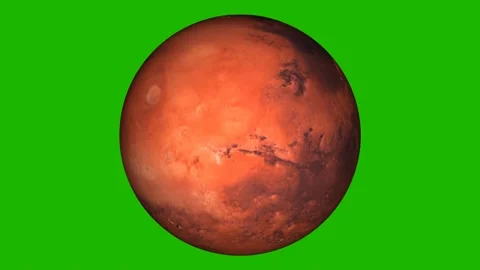 3d realistic rotated mars green backgrou... | Stock Video | Pond5