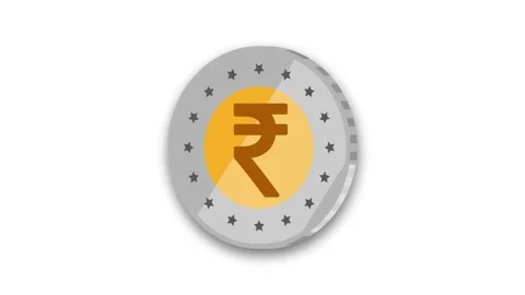 3D realistic Rupee coin looped animation... | Stock Video | Pond5
