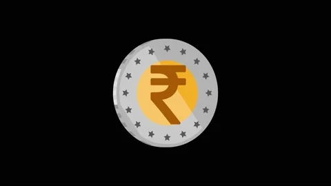 3D realistic Rupee coin looped animation... | Stock Video | Pond5