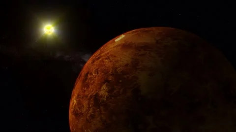 3d realistic Venus surface planet glowin... | Stock Video | Pond5