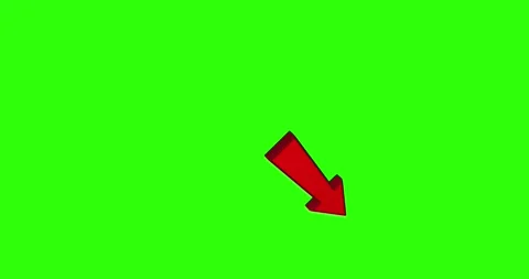 3d red arrow pointing downward direction... | Stock Video | Pond5
