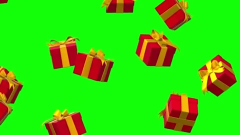 3D Red Gift Box Floating Animation Green... | Stock Video | Pond5