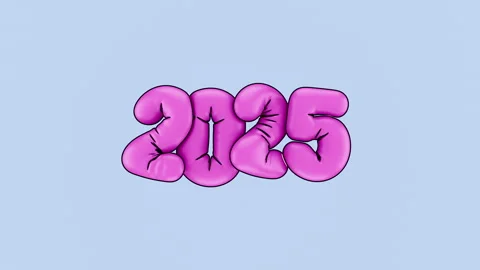 3D render of 2025 numbers in the form in... | Stock Video | Pond5