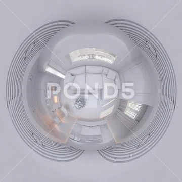 3d Render 360 degree seamless panorama interior design: Royalty Free ...