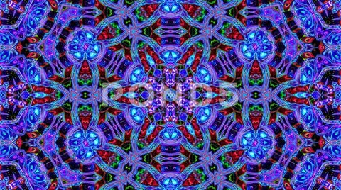 3d render. 3D stylish looped abstract bg. Liquid iridescent symmetrical ...