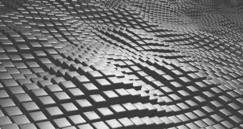 3D render Abstract cube animation. Metal... | Stock Video | Pond5