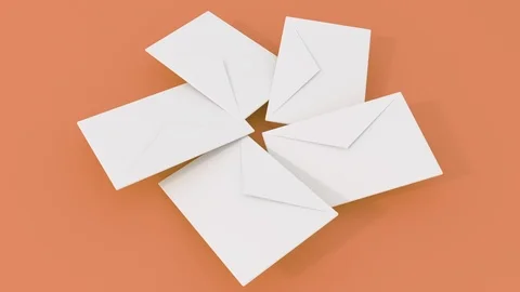 3d render animation of 5 postal letter r... | Stock Video | Pond5